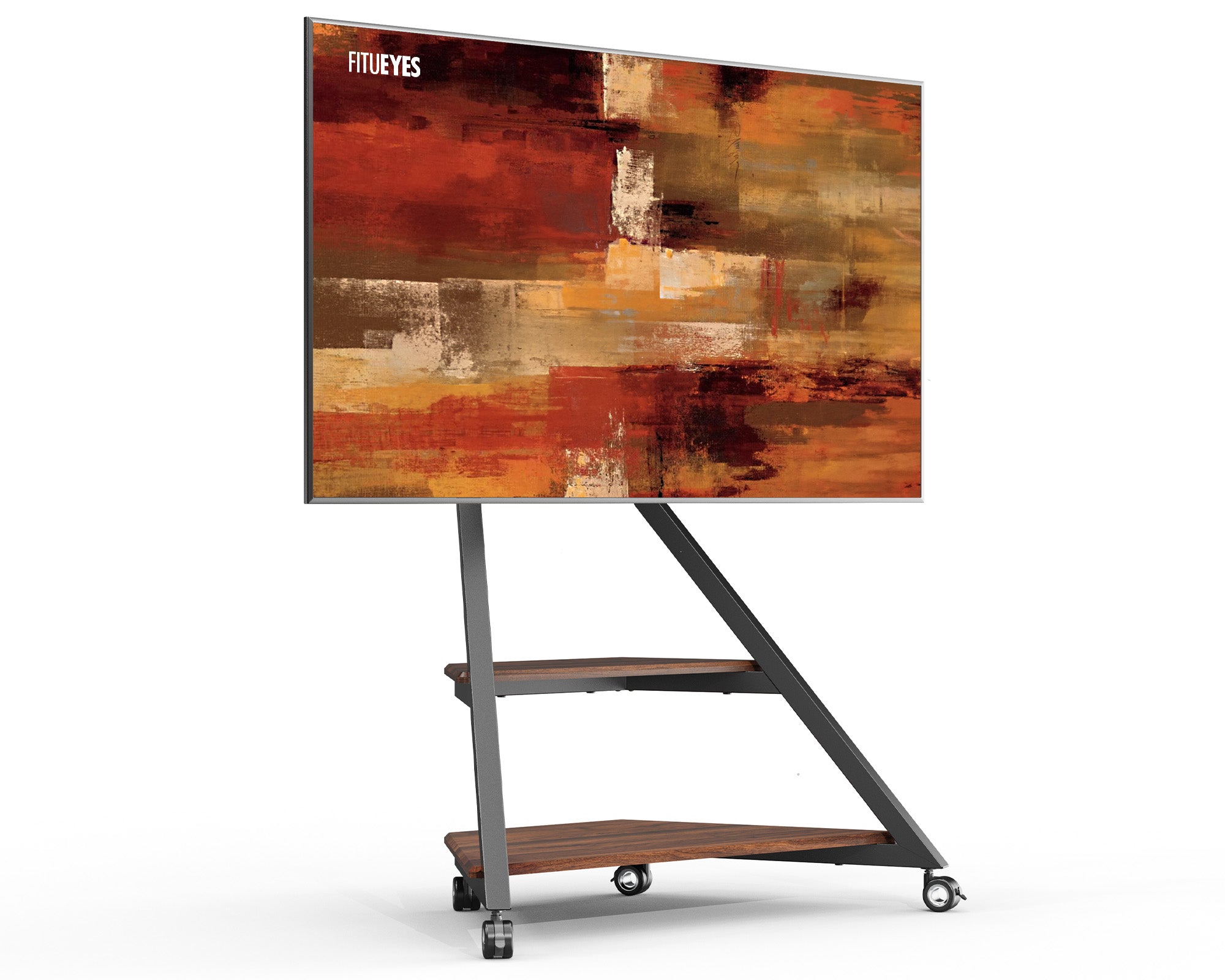 Boden-TV-Ständer mit Rollen der Eiffel Serie 2nd für 55-88 Zoll| FITUEYES